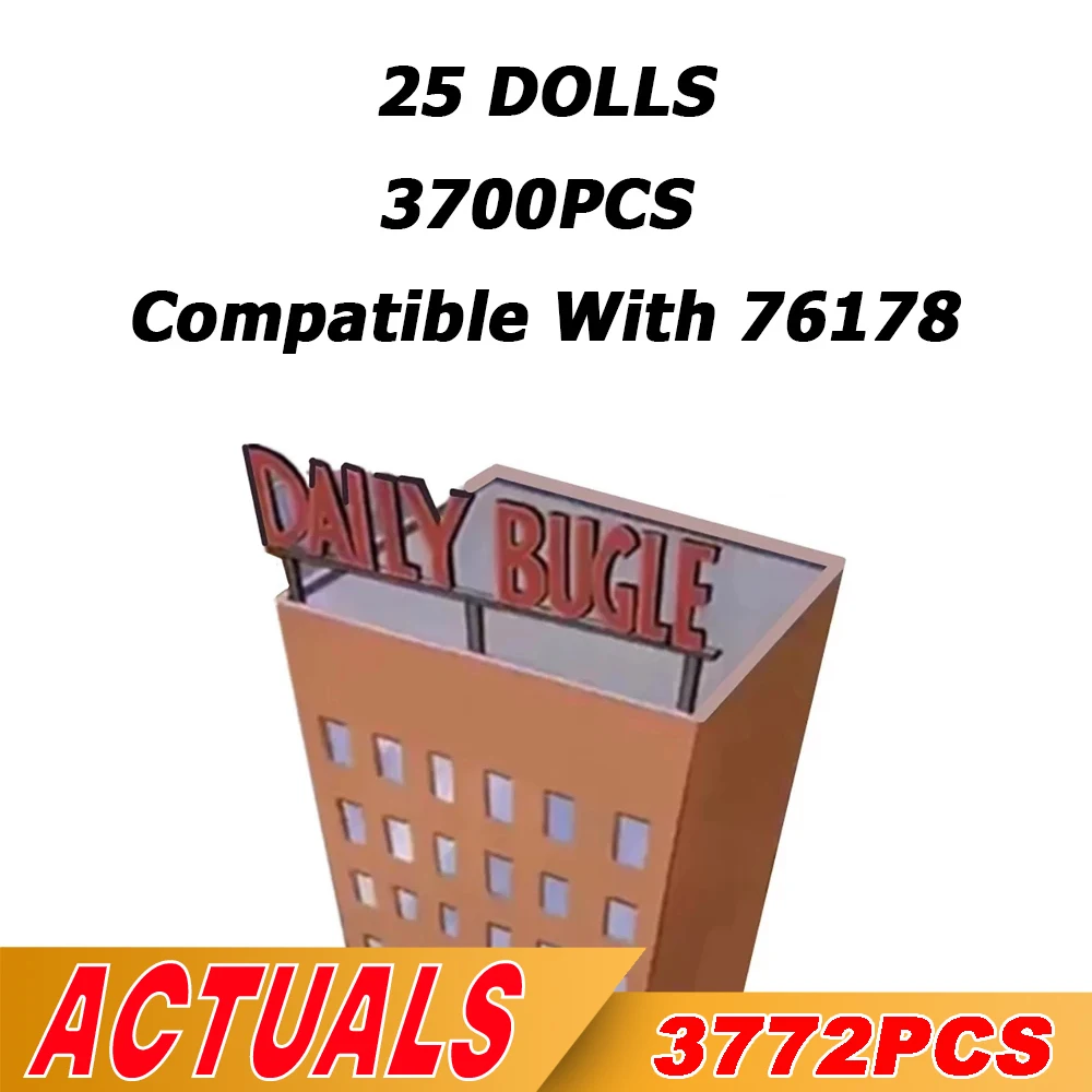 In Stock 3700pcs Movie Series 76178 Daily Bugle Tower Building Blocks ...