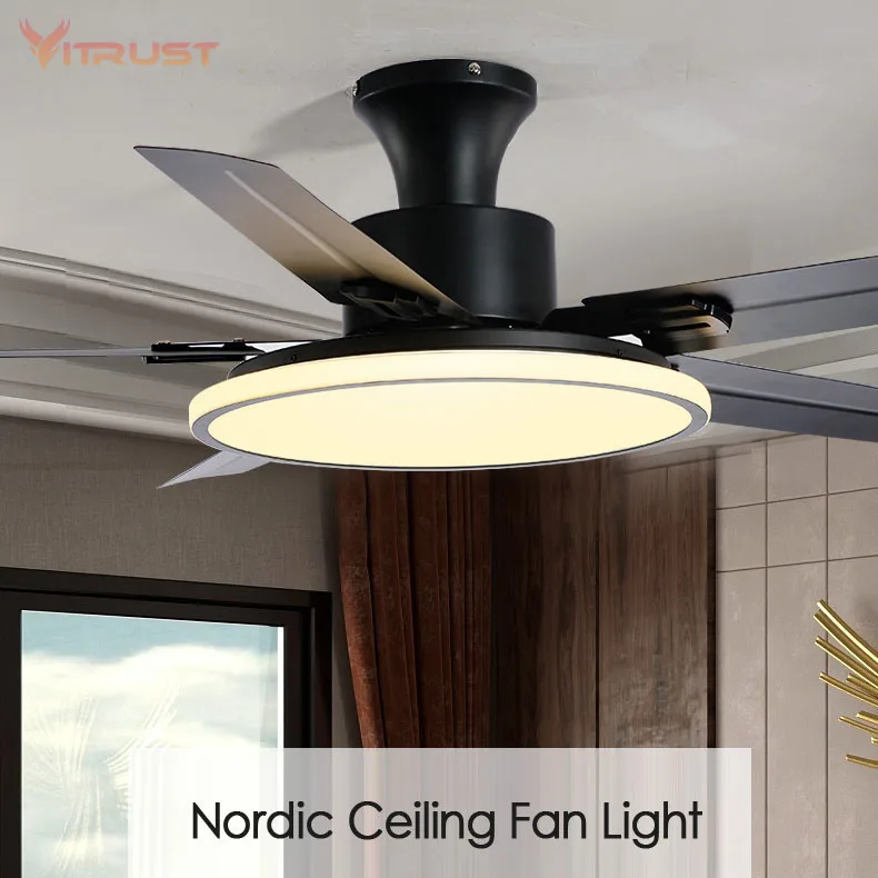 Nordic Decke Fan mit Licht Kits 36 46 56 inch Industrielle Hängen Fan ...