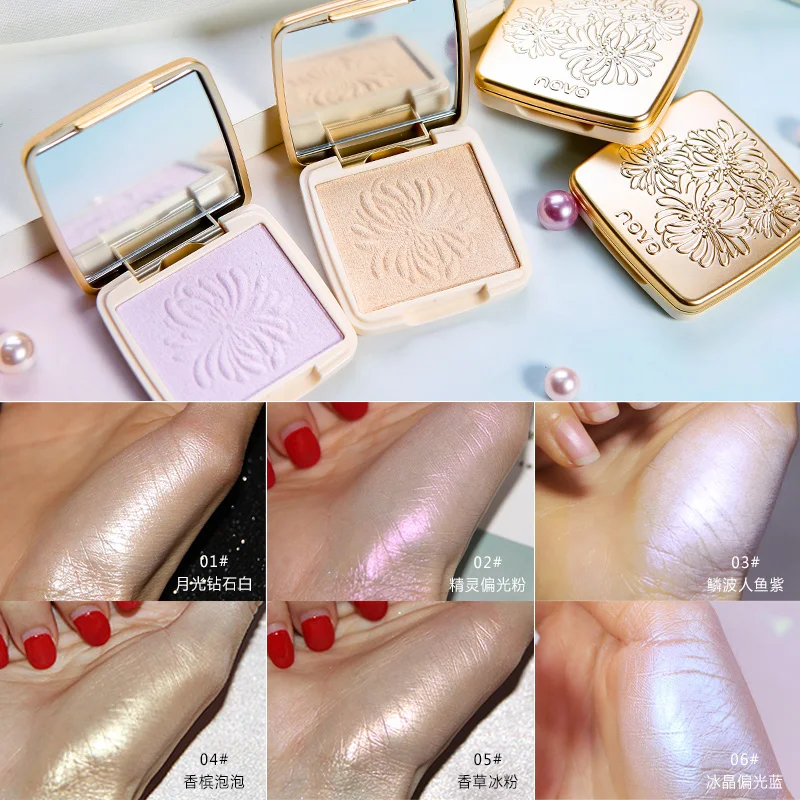 Novo Shimmer Glow Highlighter Powder Palette Illuminator Makeup Body ...