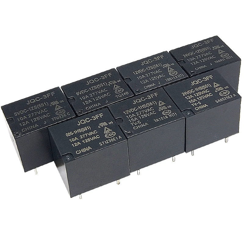 5pcs 10a Relay Hf3ff-jqc-3ff- 5vdc-1zs 12vdc-1zs 24vdc-1zs - AliExpress