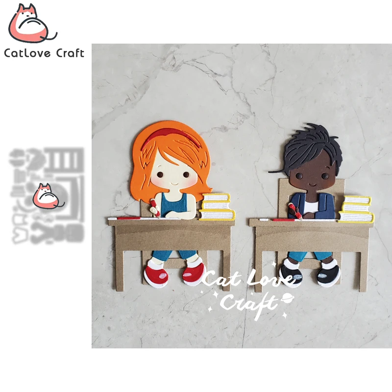 Catlove-Homework-on-the-desk-Metal-Cutting-Dies-Scrapbooking-Stencil ...