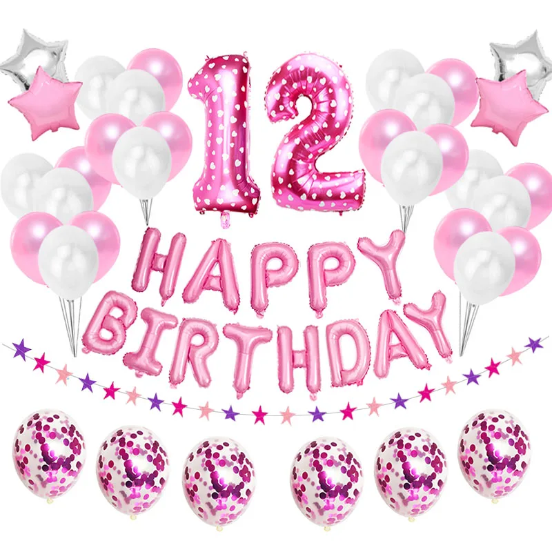 Happy 12th Birthday Balloons