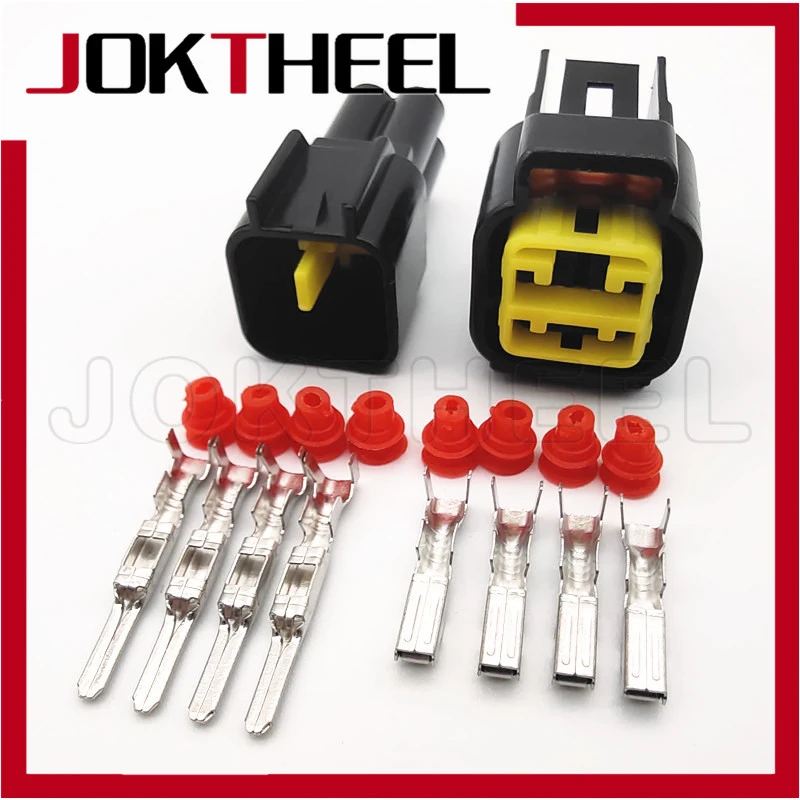 1/5/10/20 Sets Fw-c-4m-b Fw-c-4f-b Black Furukawa 4 Pin Way Male Female ...