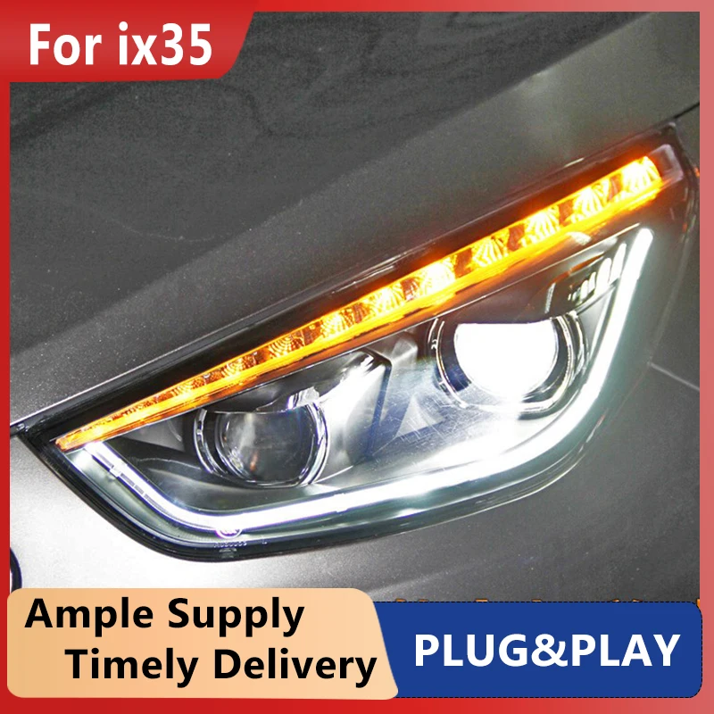 Cars-Headlight-For-Hyundai-ix35-Tuscon-2010-Headlights-LED-DRL-Running ...