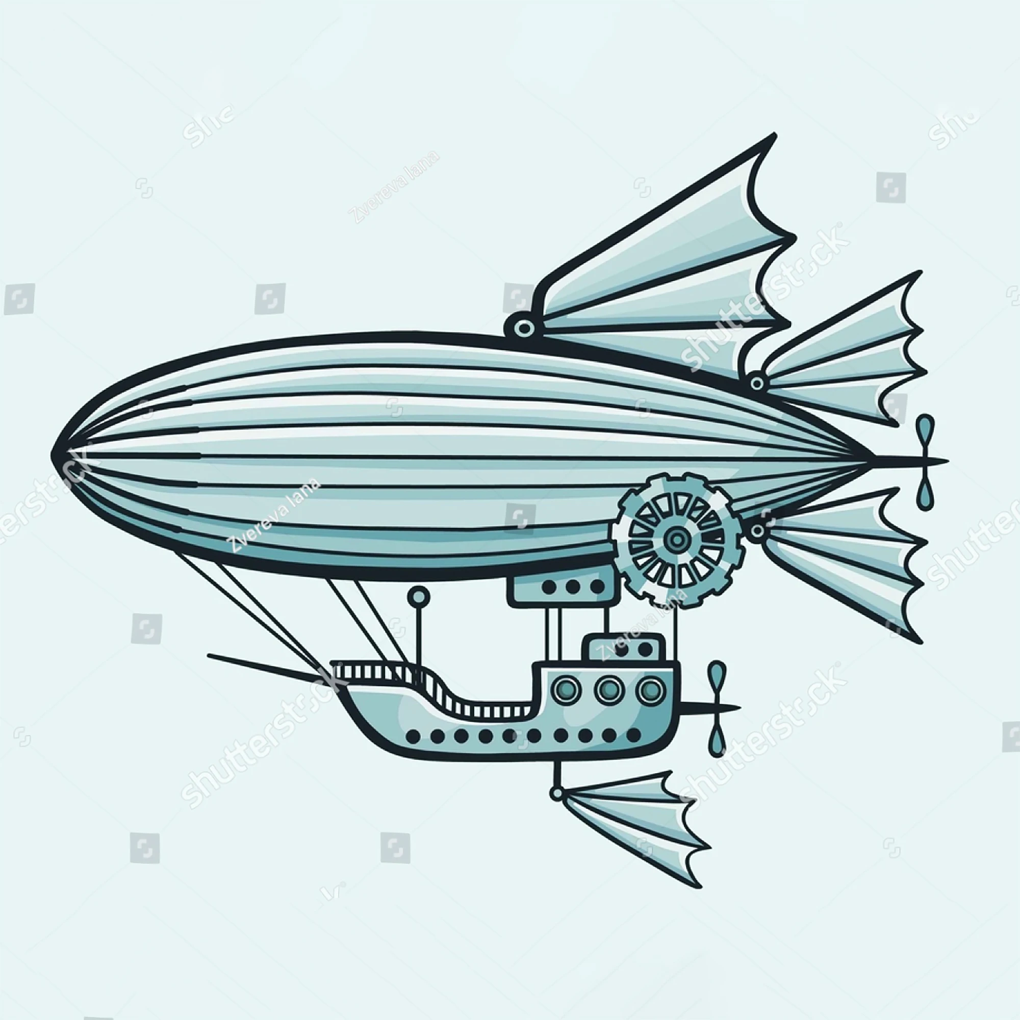 Led Zeppelin Stencil Blimp