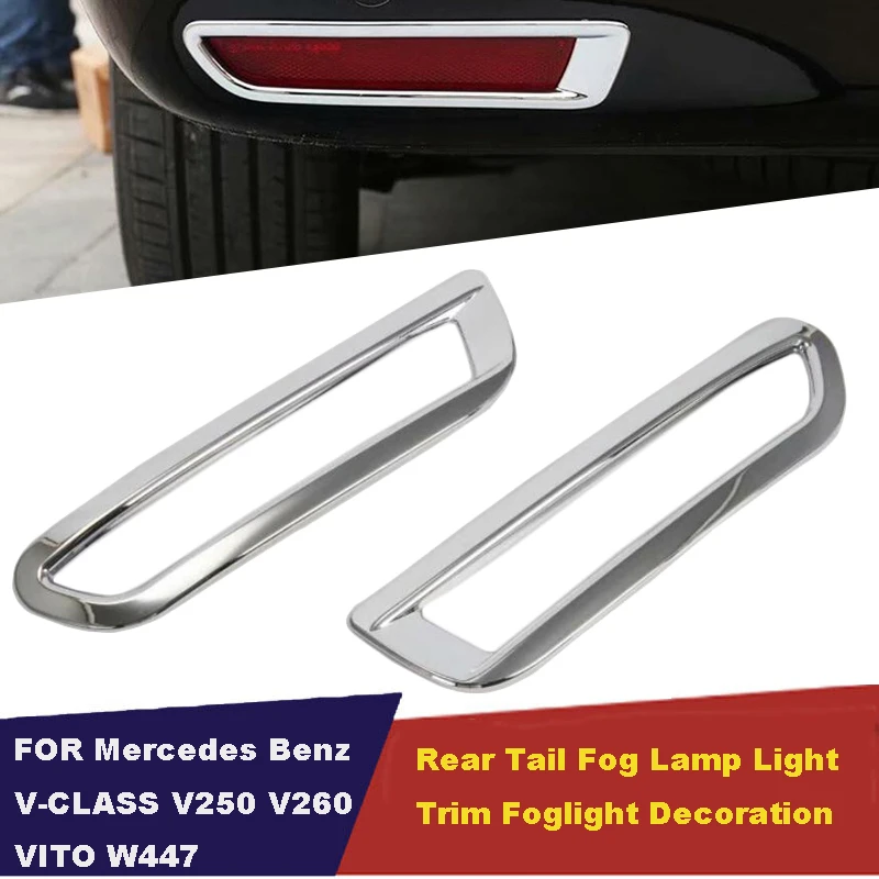UBLUEE Accessories ABS Chrome Rear Tail Fog Lamp Light Trim For ...