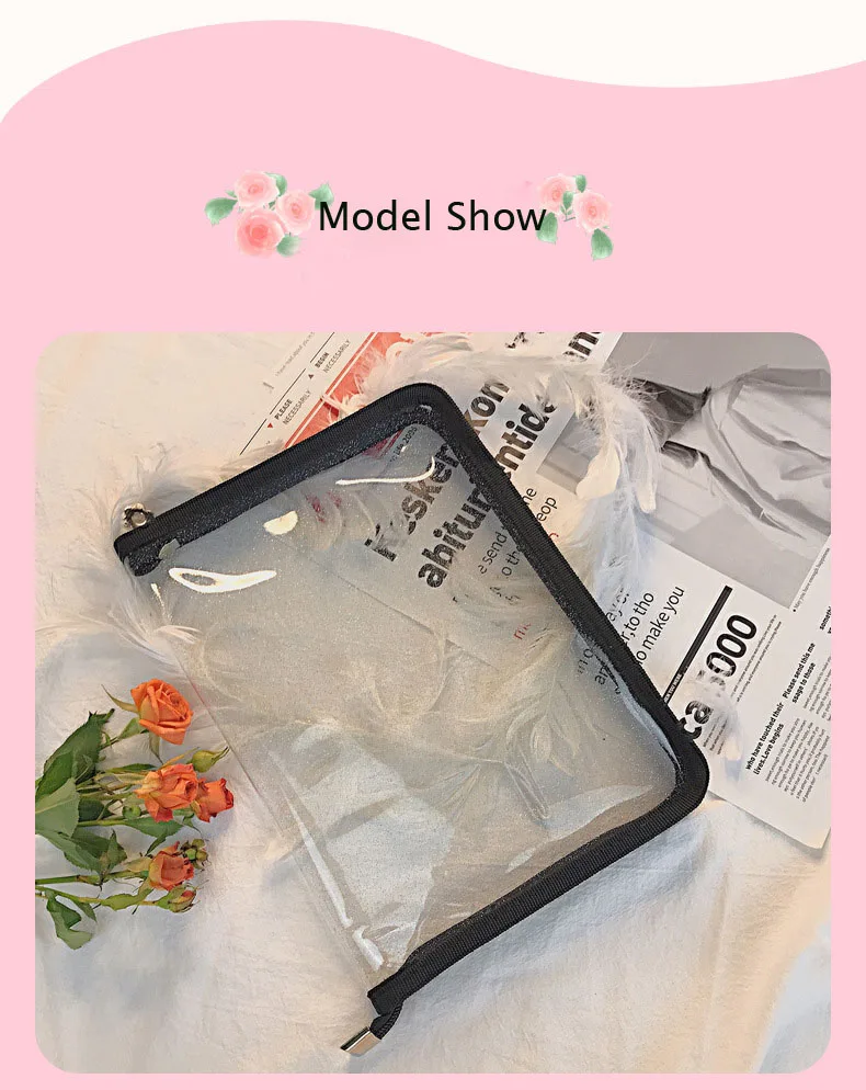 POCHETTE PLASTIQUE,A4 red-PP--sac de rangement Transparent A5 A4 à ...