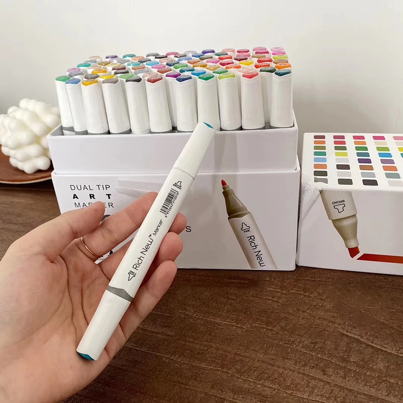 Gift Box Markers 60/80 Color Sketch Art Marker Pen Double Tips ...