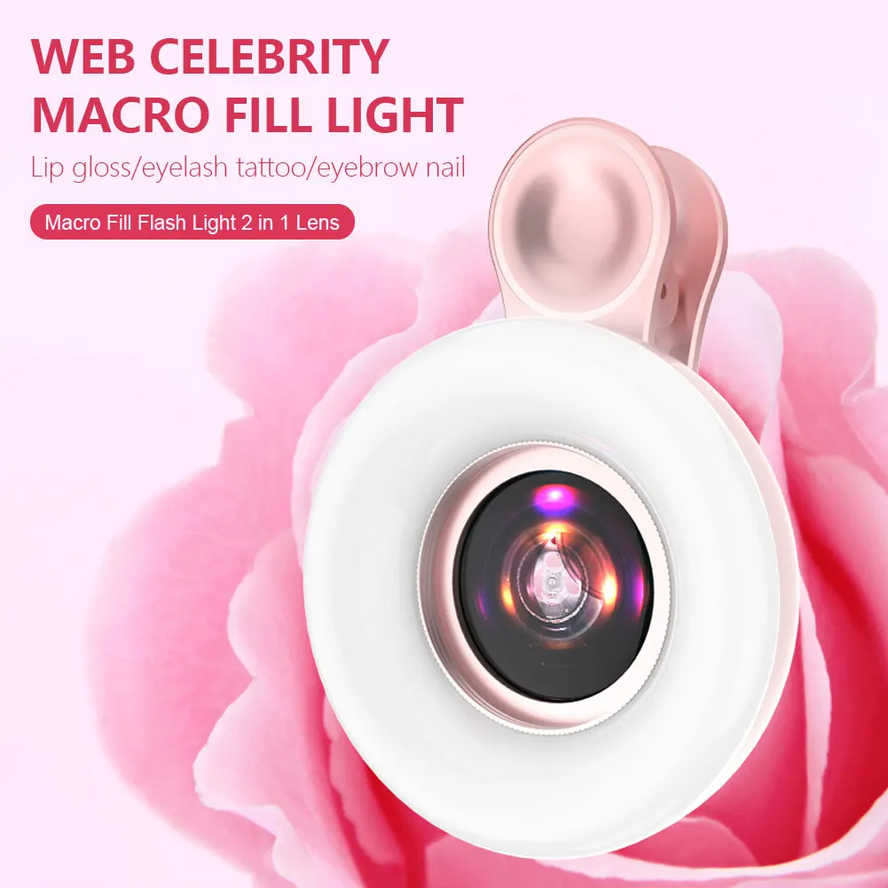 Portable Selfie LED Ring Flash Light Universal Mobile Phone Fill Light ...