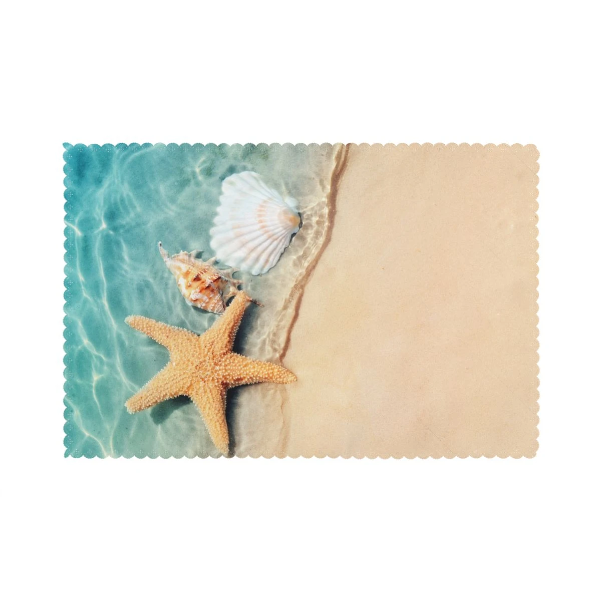 Summer Beach With Starfish Sea Shells Placemat Table Mat 30x45 Cmes,set ...