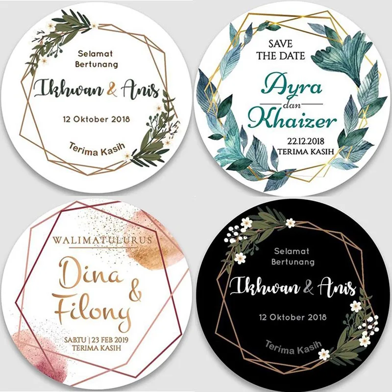 Personalized-wedding-sticker-embossed-invitation-label-gift-box-candy ...