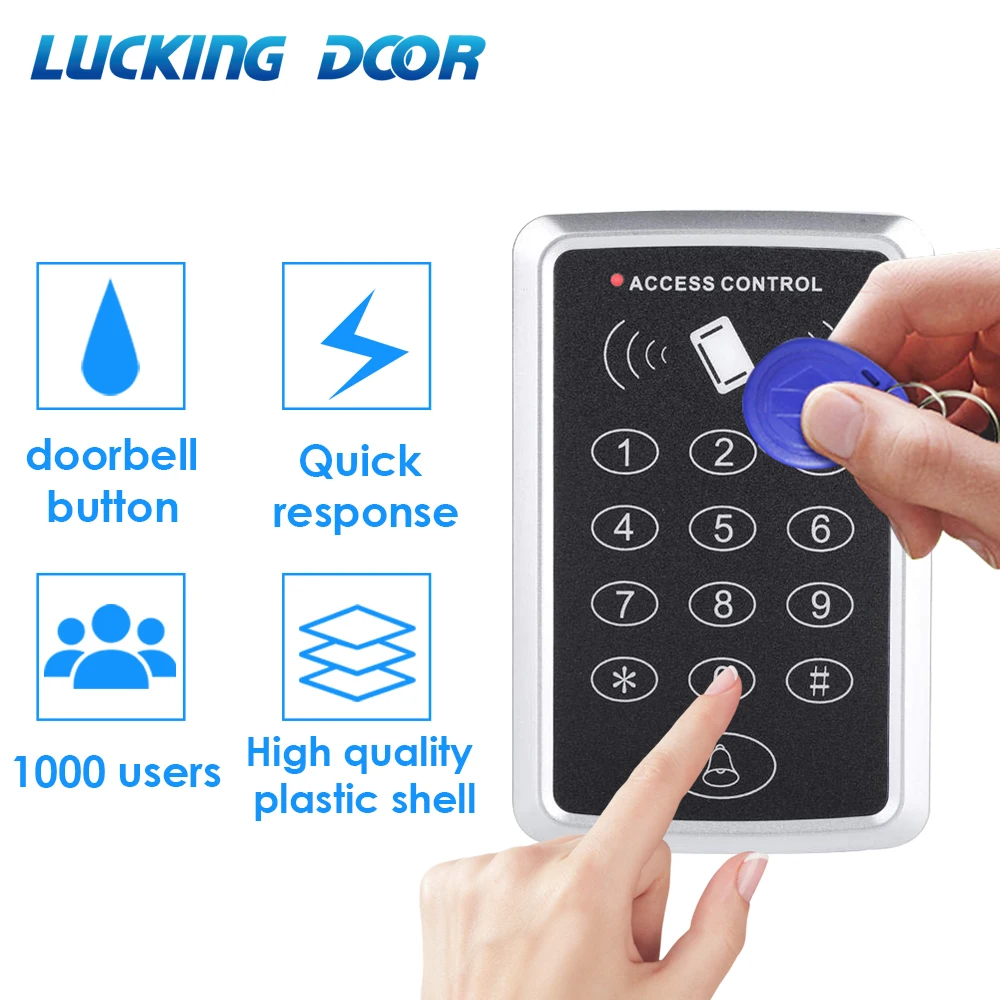 1000 users Access Control System 125KHz RFID Access Control Keypad EM ...