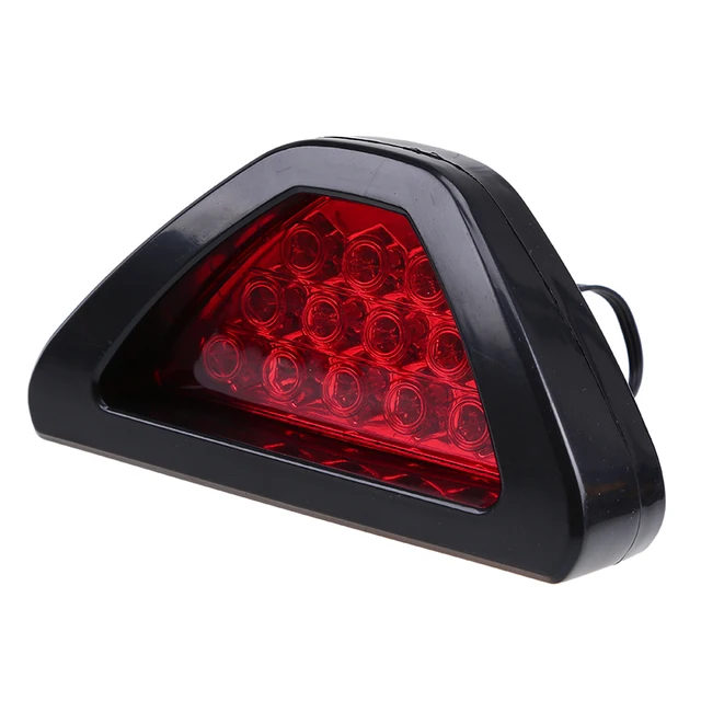 Universal Brake Signal Lamp F1 Style Triangle Sporty 12LED Rear Fog ...