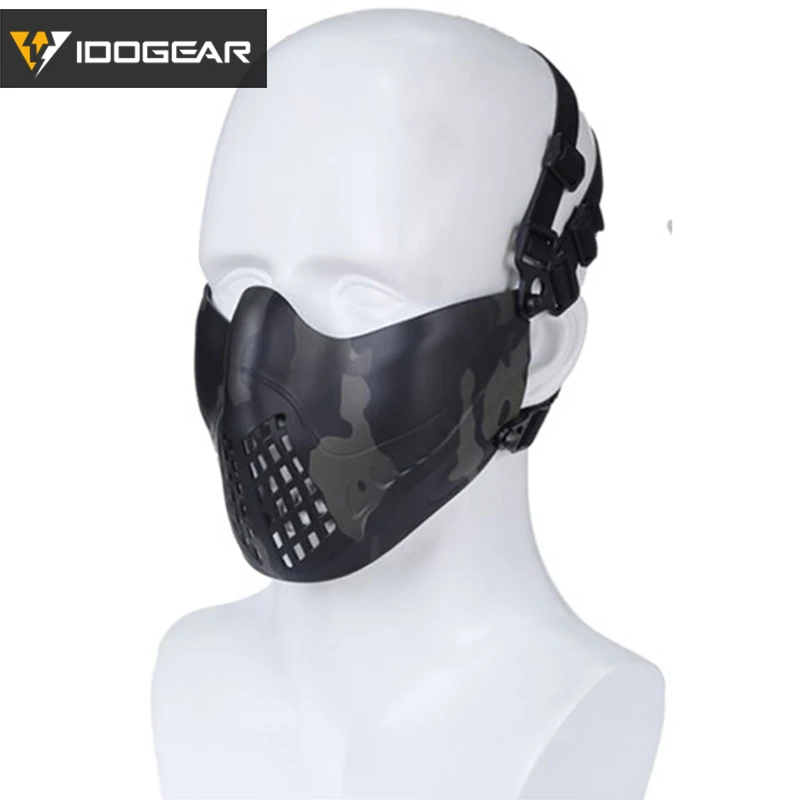 IDOGEAR-Tactical-Pilot-Half-Face-Mask-Mask-FAST-Helmet-Paintball ...