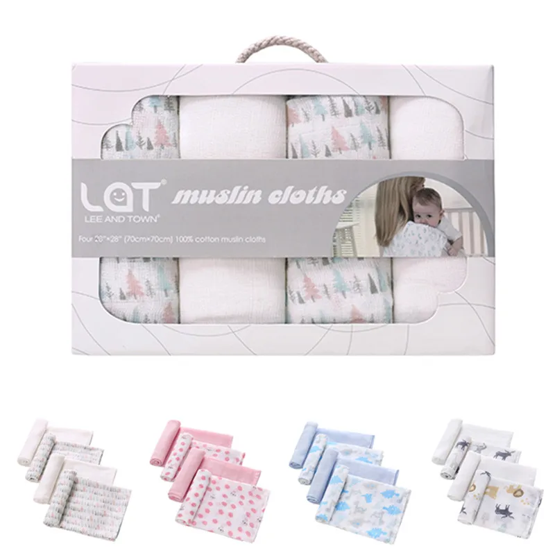 Baby Cloth Diaper Reusable Nappy Soft Muslin Diapers Newborn Muslin ...