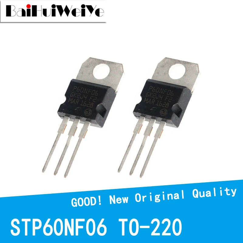 10pcs/lot Stp60nf06 P60nf06 60a 60v 60n06 60nf06 To-220 To220 ...