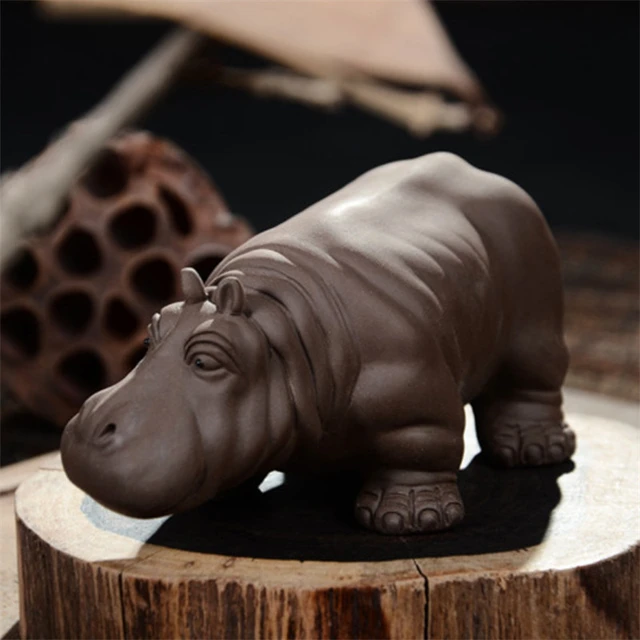 Hippo Clay Figurines