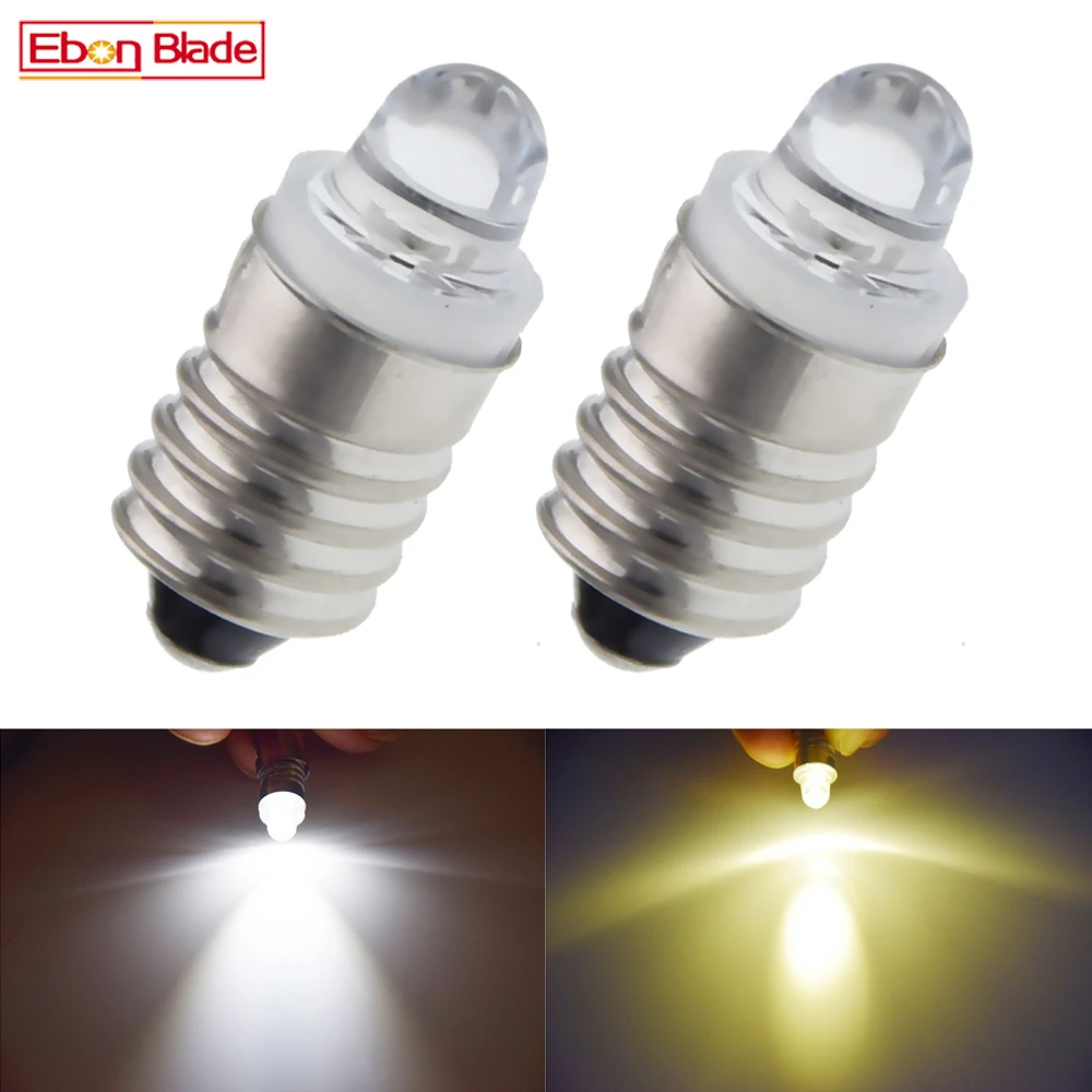 2pcs E10 Screw Led Upgrade Flashlight Bulb 3v 12v 1447 Led Light Lamp ...