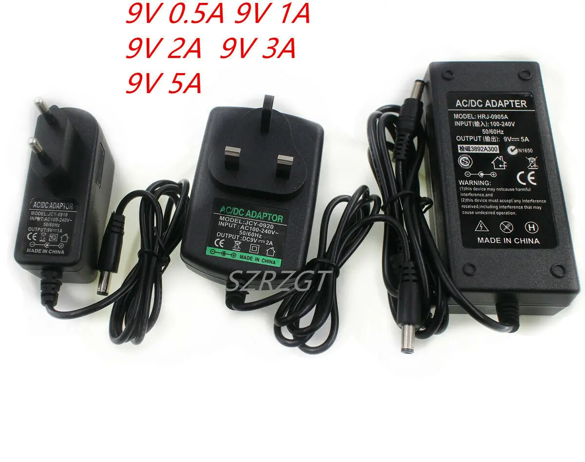Power Supply Charger Adapter DC9V 1A 2A 3A 5A Adaptor 220V To 12V Led ...