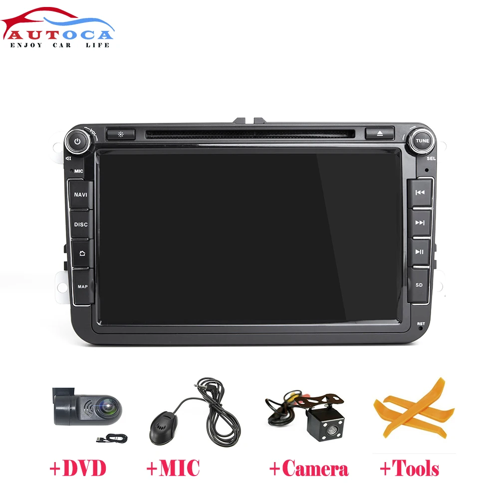 Ips Android 9,0 мультимедиа плеер gps 2 Din авторадио радио для VW/Volkswagen/Golf/Polo/Passat ...