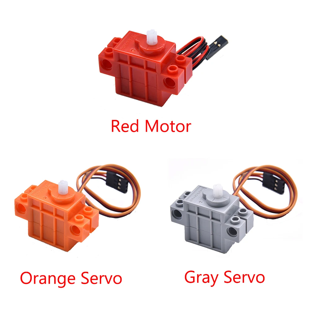 4pcs-Programmable-Gray-Orange-Geek-Servos-Red-Gear-Motor-with-Wire ...
