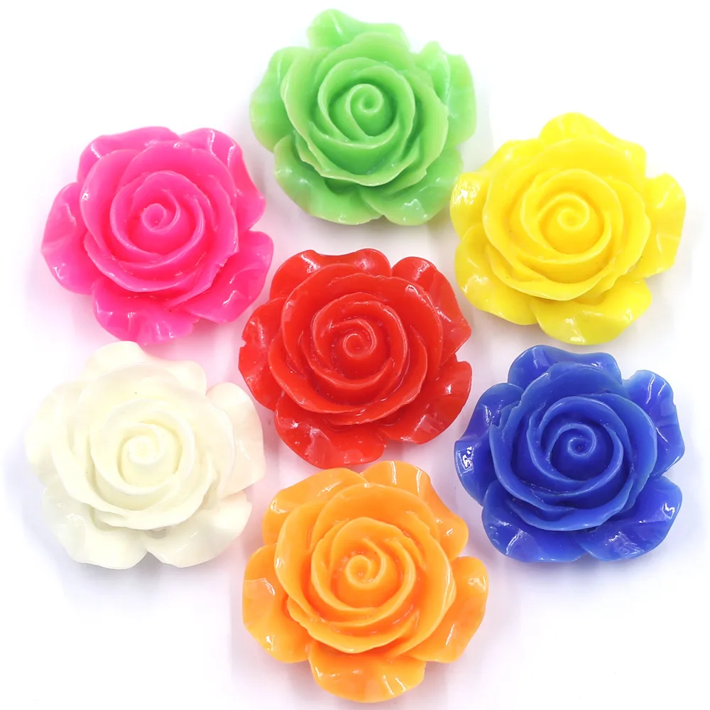 5Pcs Spacer Beads Cabochons Cameo Base Setting Rose Flowers For Ear ...