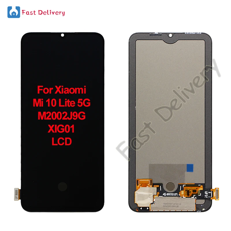 Amoled For Xiaomi Mi 10 Lite 5G M2002J9G XIG01 LCD Display Touch Screen ...