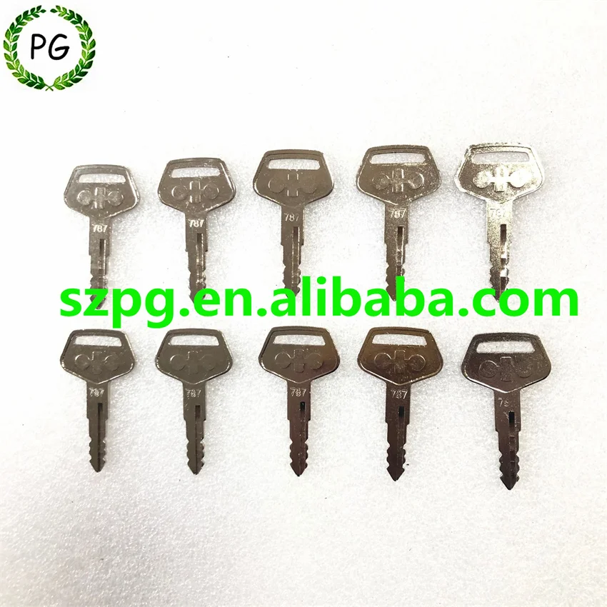 10pcs 787 Ignition Key For Komatsu Excavator Dozer Loader Heavy ...