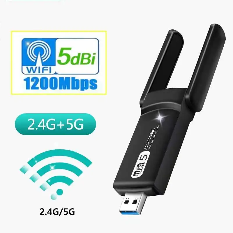 Adaptador Wifi de banda Dual para ordenador portátil y de escritorio ...