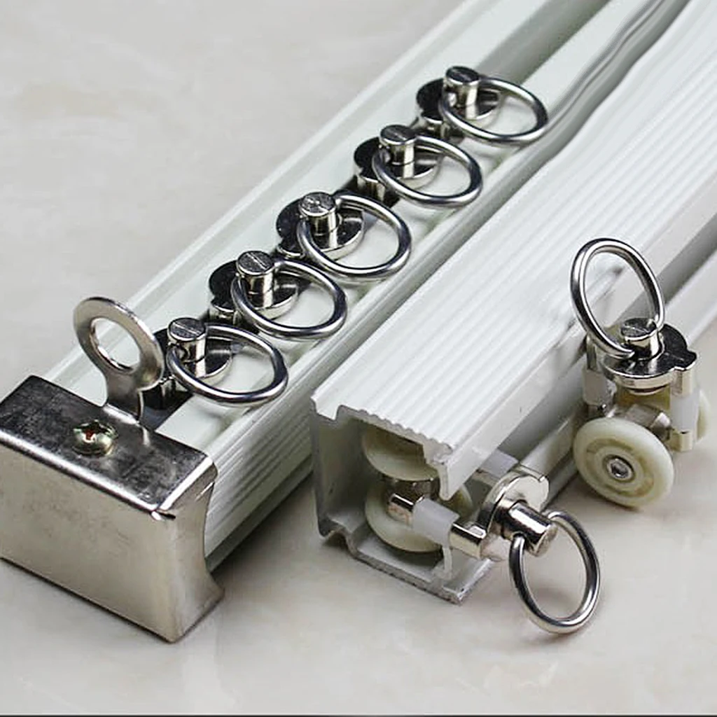 10-Piece-Aluminum-Alloy-Curtain-Gliders-Curtain-Track-Glider-Rail-Slide ...