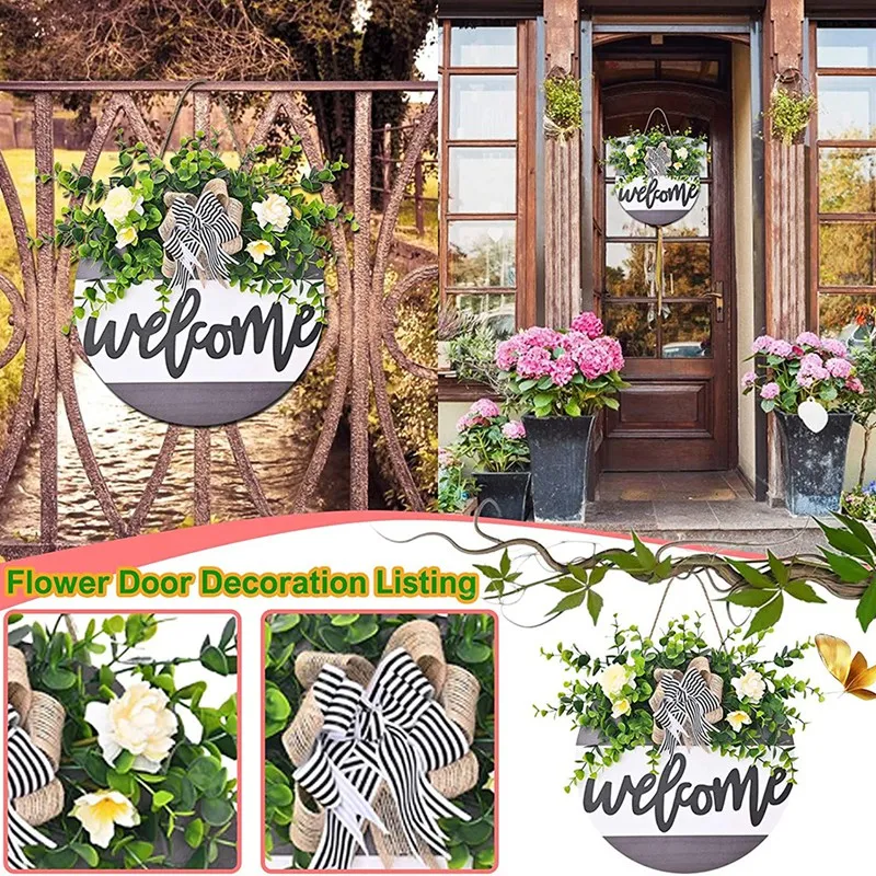Wall Décor Home Décor Porch Decor Welcome Door Wreath Housewarming Gift ...