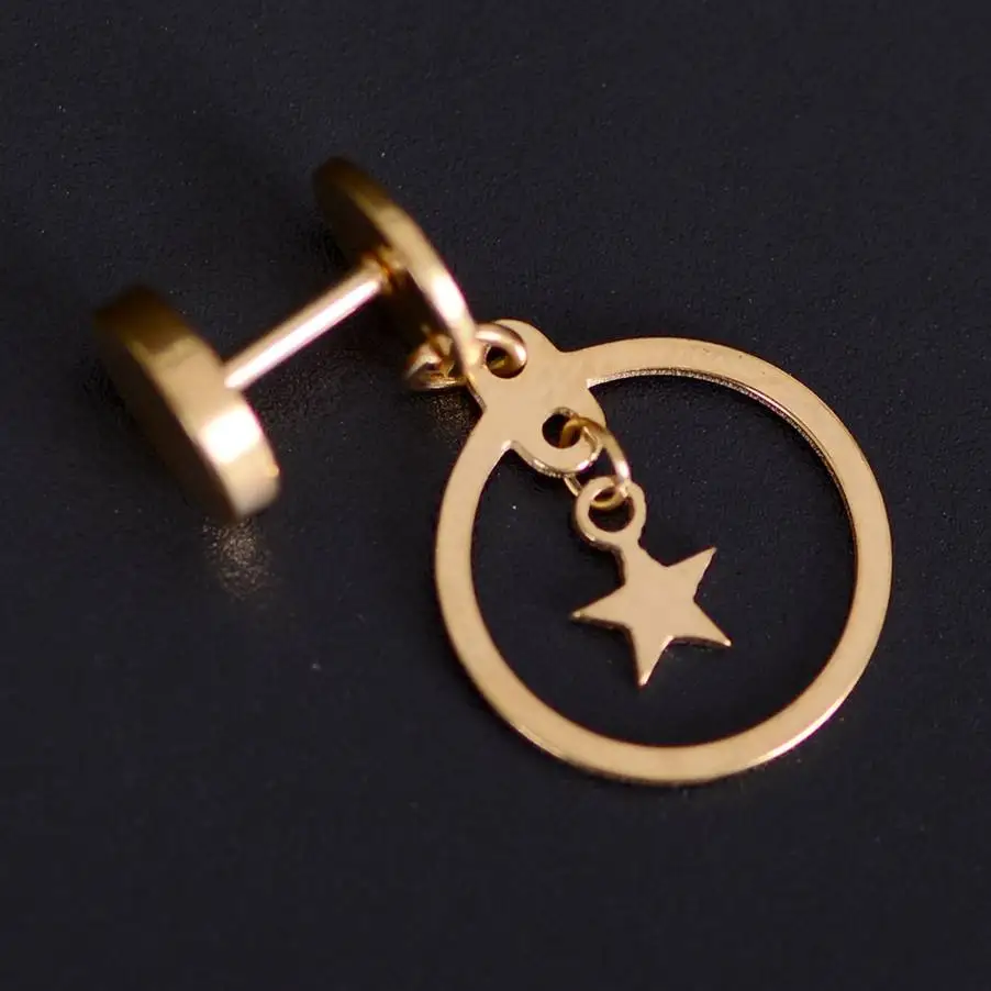 1PC Faux Fake Barbell Ear Plug Cheater Earring Studs Earlet Gauge Taper ...