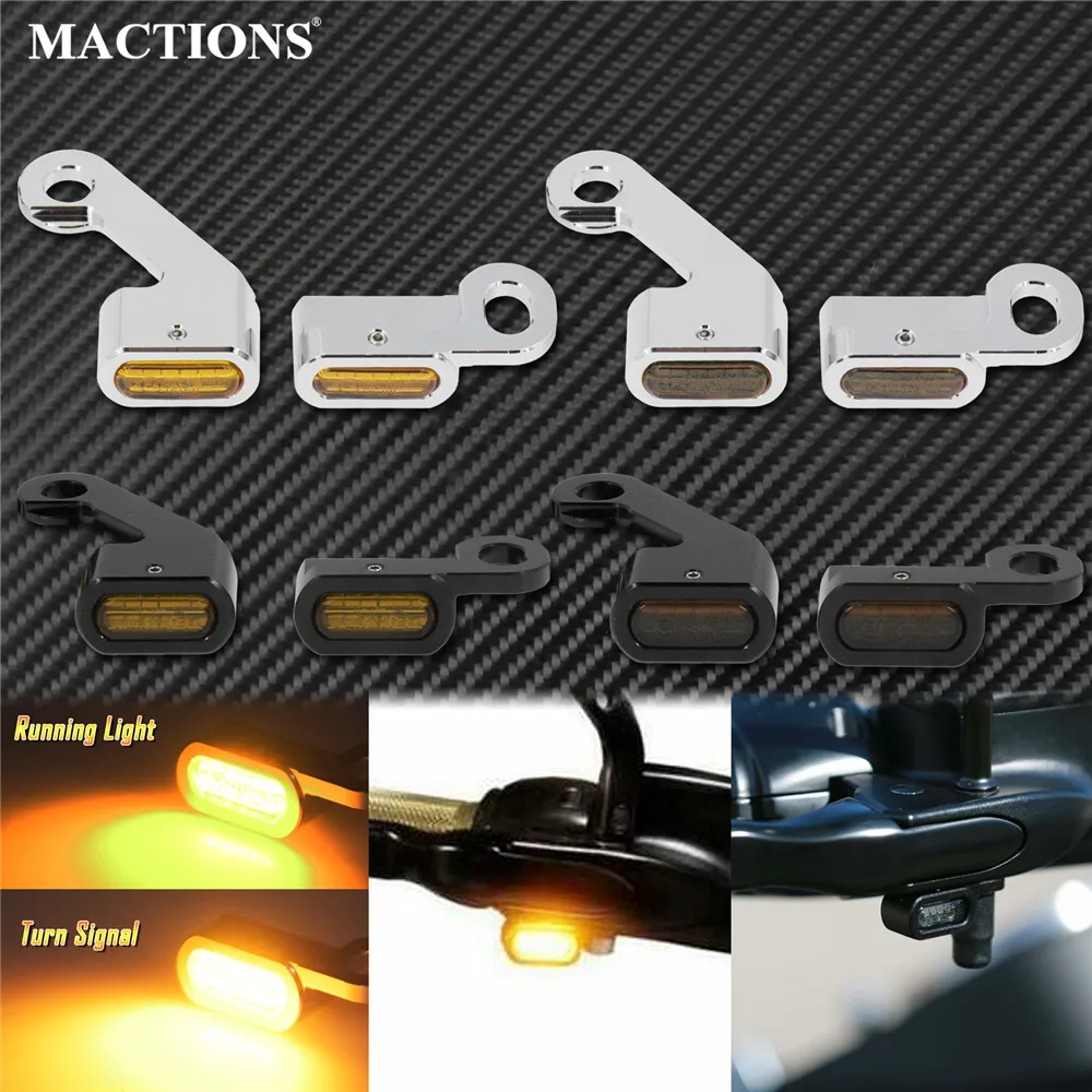 Motorcycle Amber Led Mini Turn Signal Indicator Running Light Lamp For ...