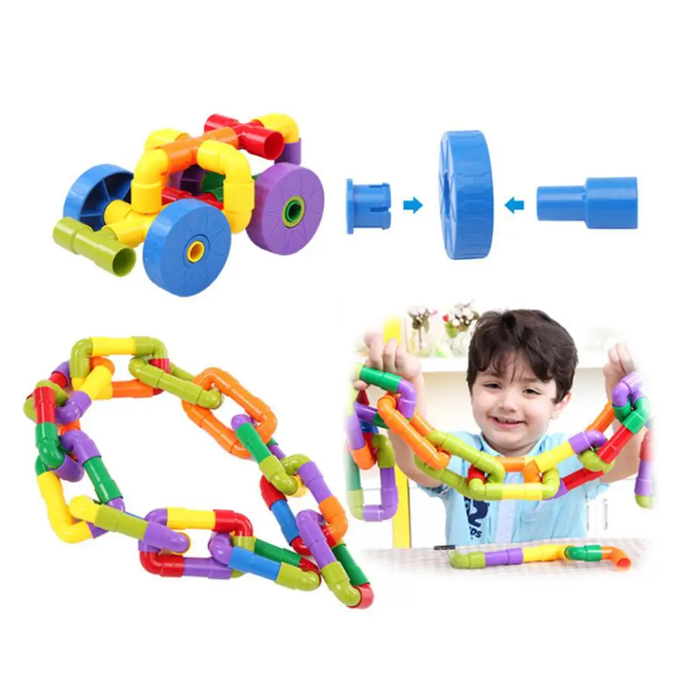 Children Educational Plastic Tube Waterpipe Pipeline Building ...