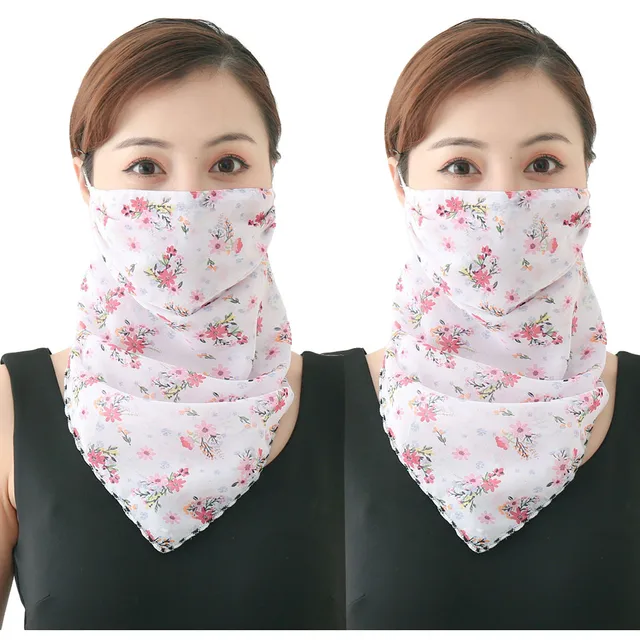 Sun Protection Mask Scarf Silk Neck Scarf （2Pcs） – Worth Buy Store
