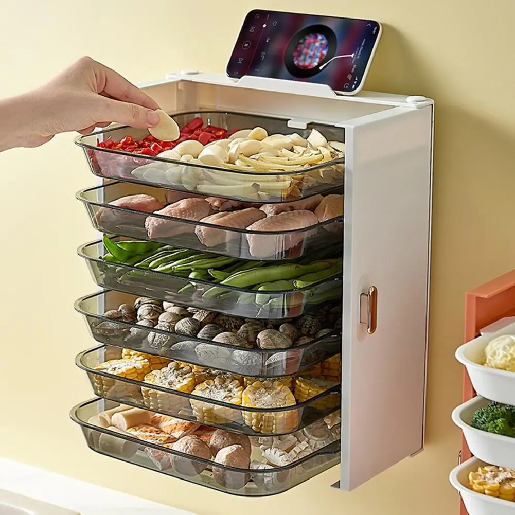 3-Layers-Dishes-Preparation-Trays-Wall-Mounted-Vegetable-Racks-Drawer ...