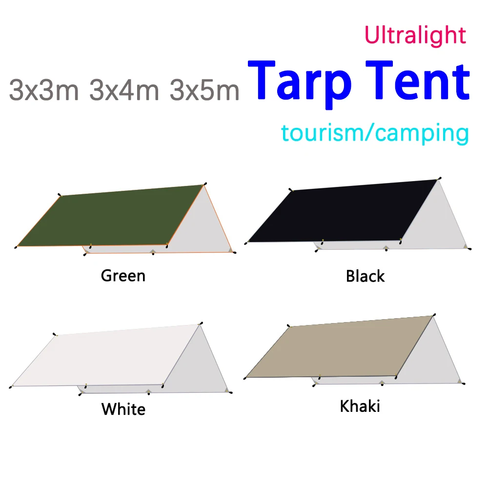 Camping Tarp Sun Shelter Outdoor Tourist Awning Tarp 3x3 Sail Awning ...