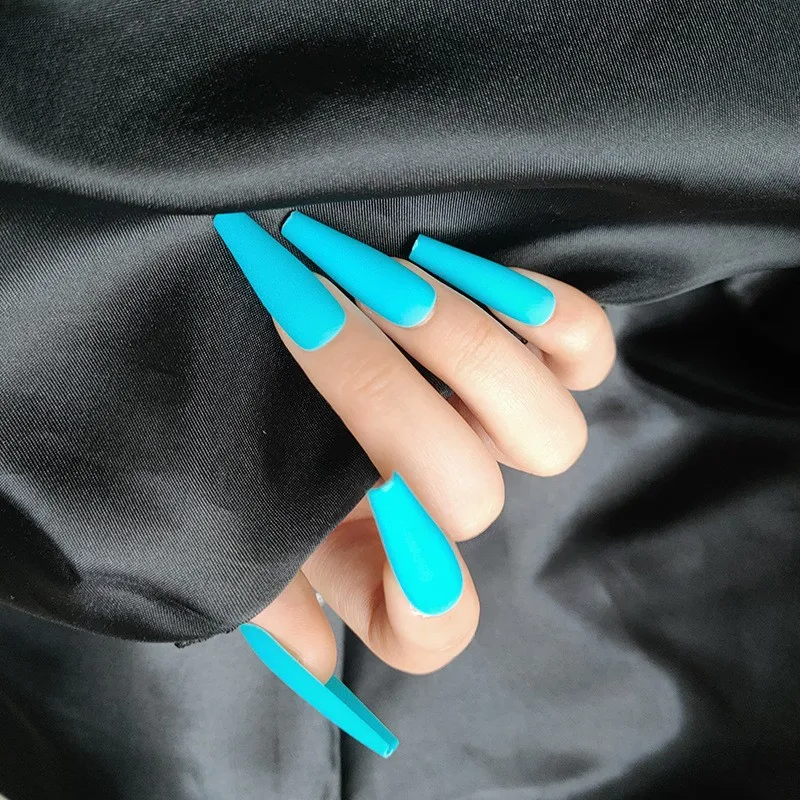 Aqua Blue Acrylic Nails