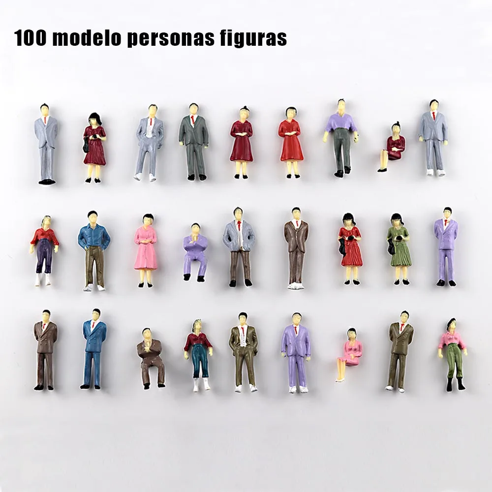 1：50 Scale Model People Painted Miniature Stand Sitting Figures ABS ...