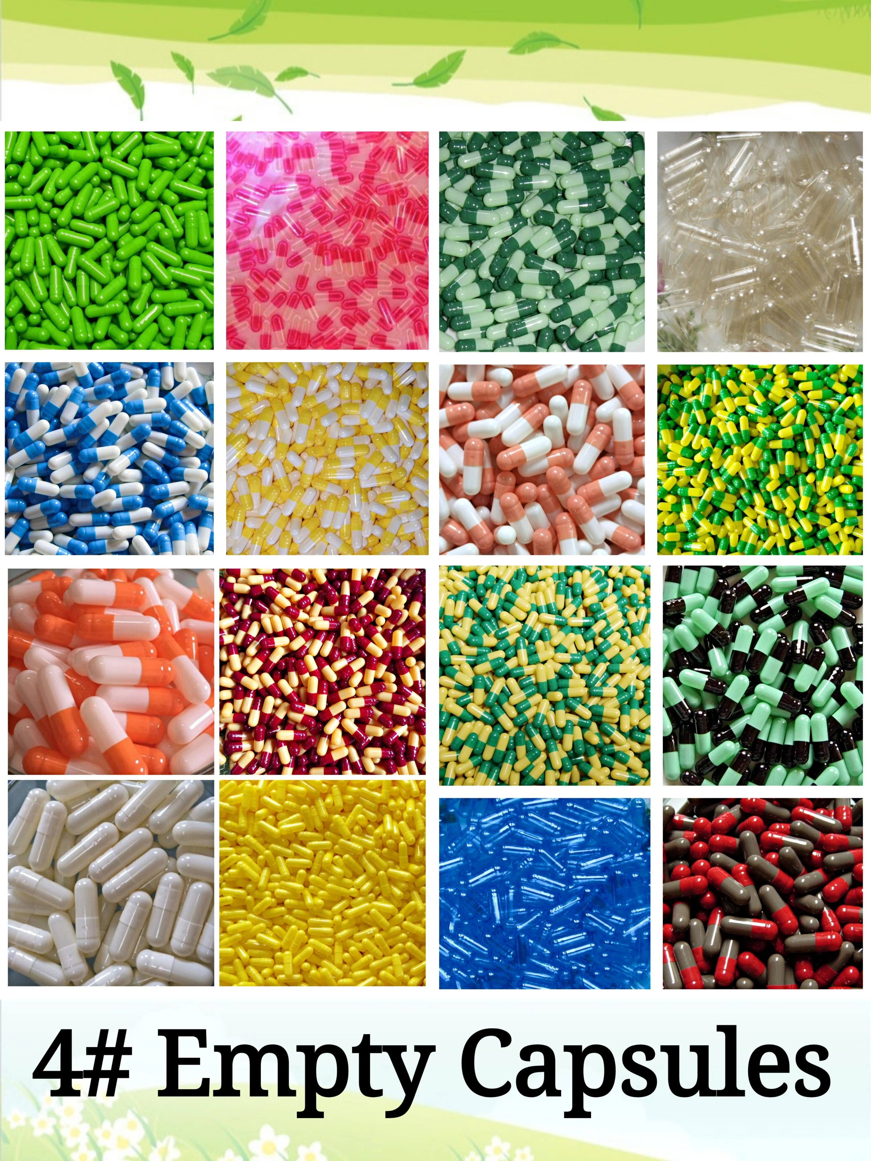 4# 1,000pcs! All Kinds Of Colored Empty Capsules/gelatin empty capsules ...