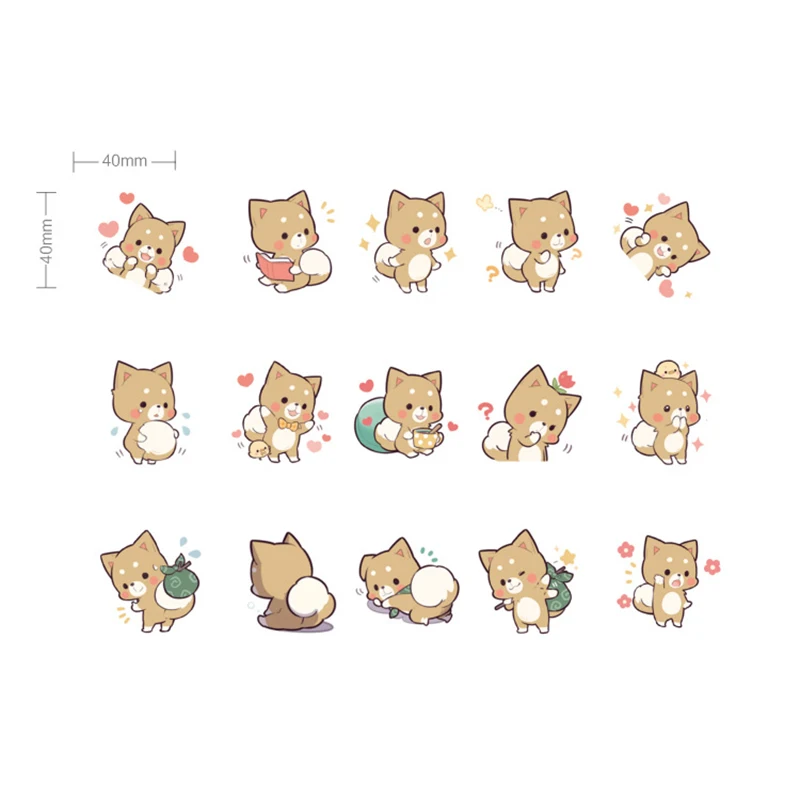 Paper & Party Supplies Stickers, Labels & Tags 45pcs Shiba Inu Planner ...