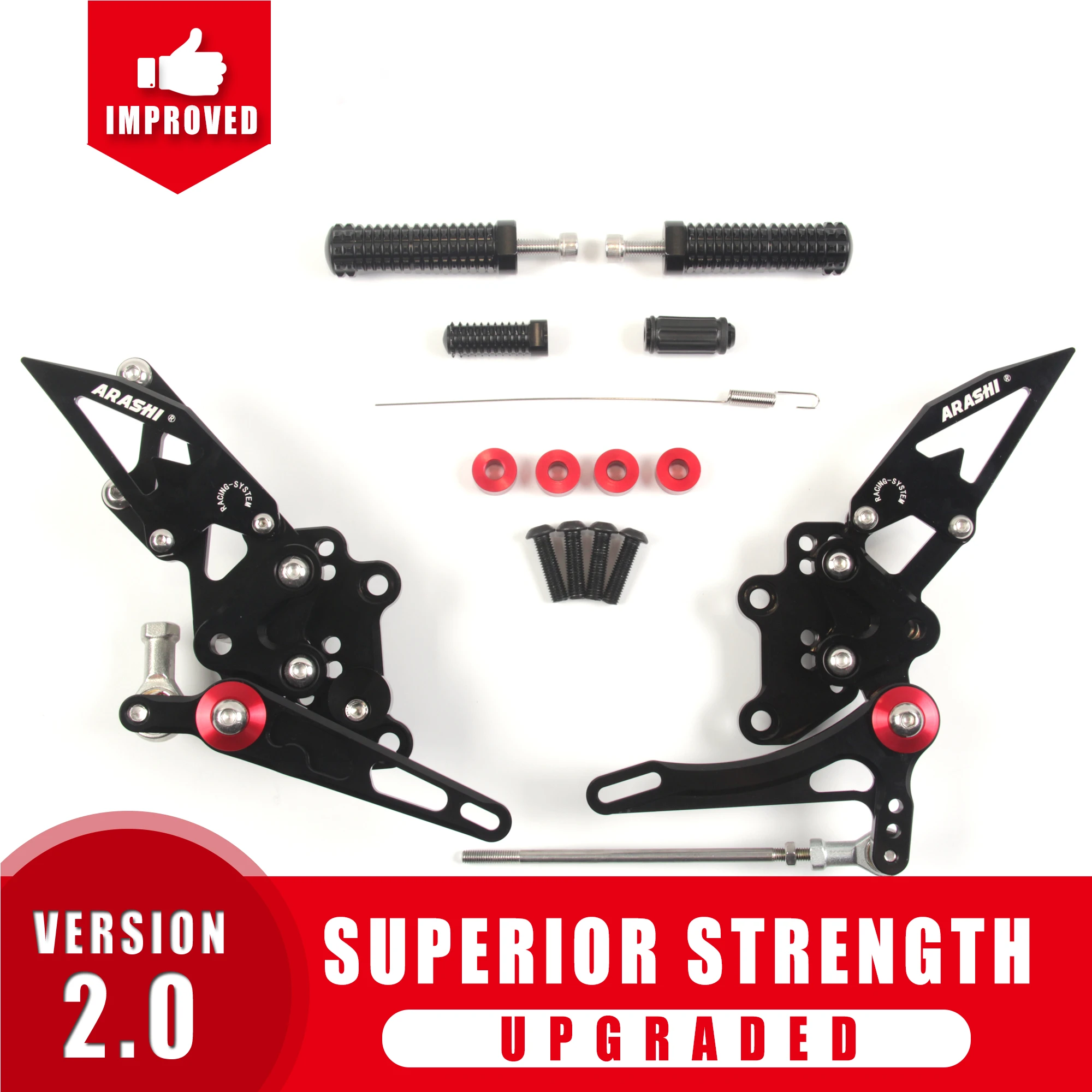 Arashi NINJA 300 2013 - 2017 Rearset CNC Adjustable Footrest For ...