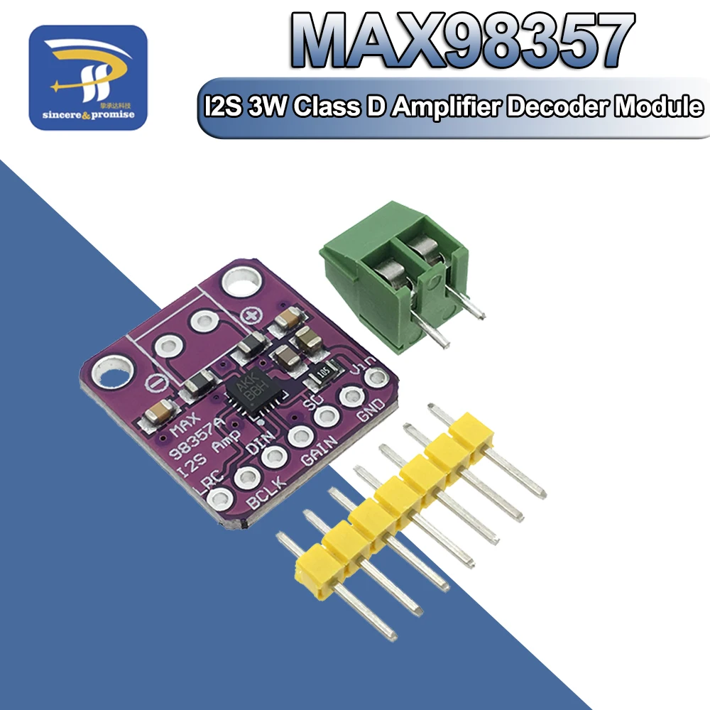 Max98357 I2s 3w Class D Amplifier Breakout Interface Dac Decoder Module ...