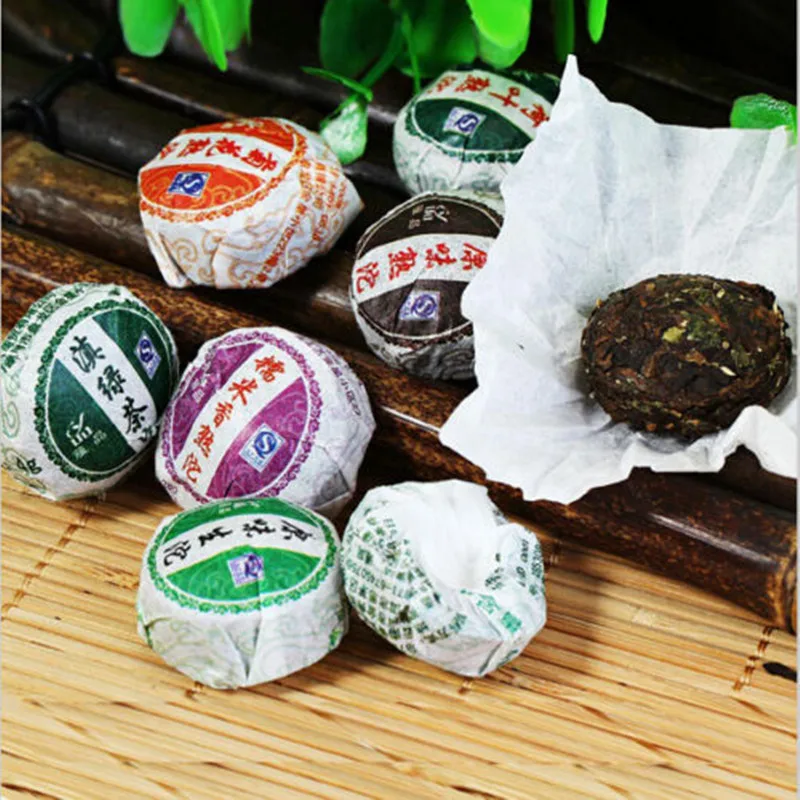 50pcs Puer Tea10 Different Flavors Mini Yunnan Pu-erh Tea Chinese Pu ...