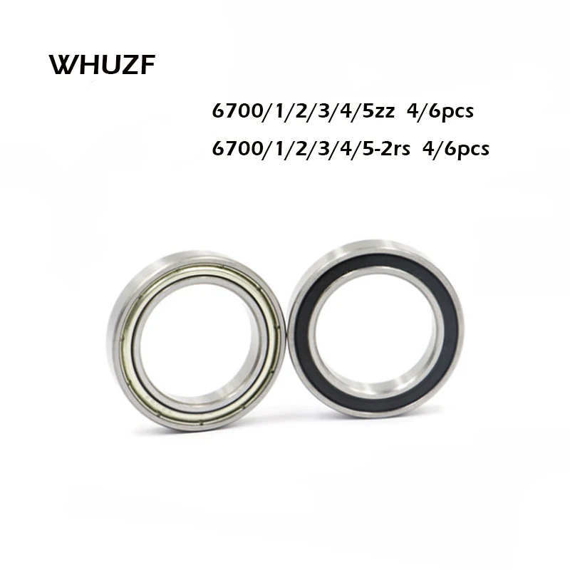 4/6Pcsแบริ่งบอลร่องลึก6700ZZ 6700 2RS 6701Z 6703rs 6704ZZ 6705 ZZ฿RZ ...