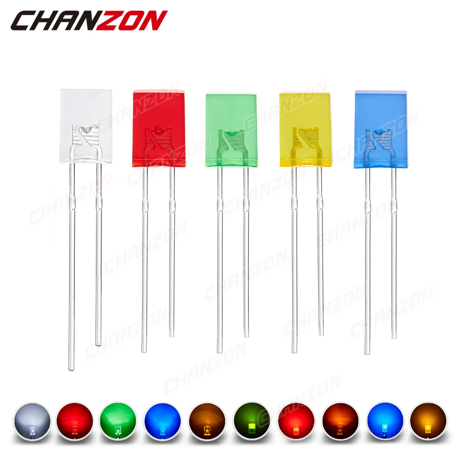 Ampoule-LED-Diode-Carr-e-Blanc-Rouge-Vert-Bleu-Jaune-Orange-2x5x7mm ...