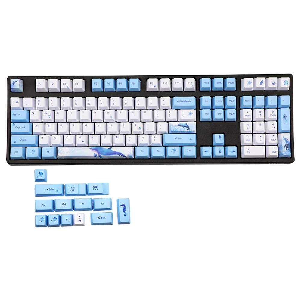 Whale Keycap Dye Subbed Pbt 122 Keys Oem Profile Keycaps For Cherry Mx ...