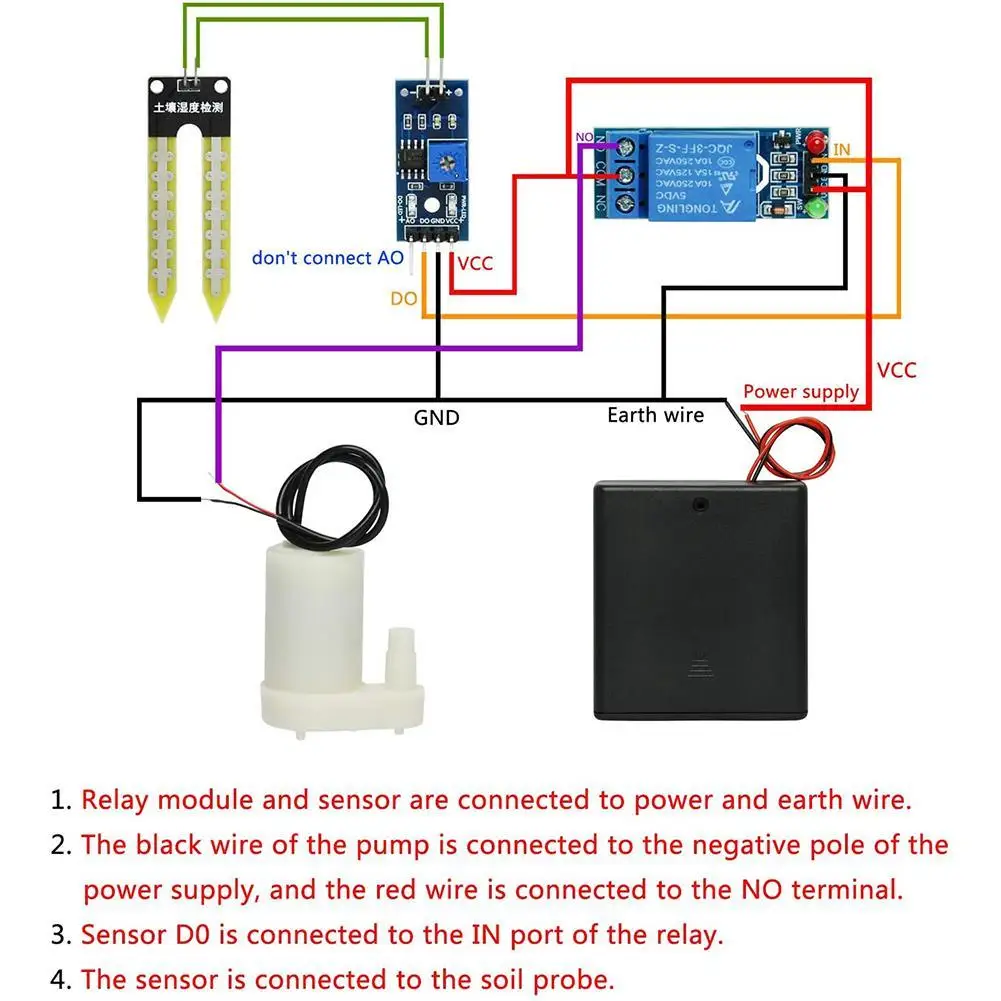 Automatic Irrigation with Capacitive Soil Moisture Kit