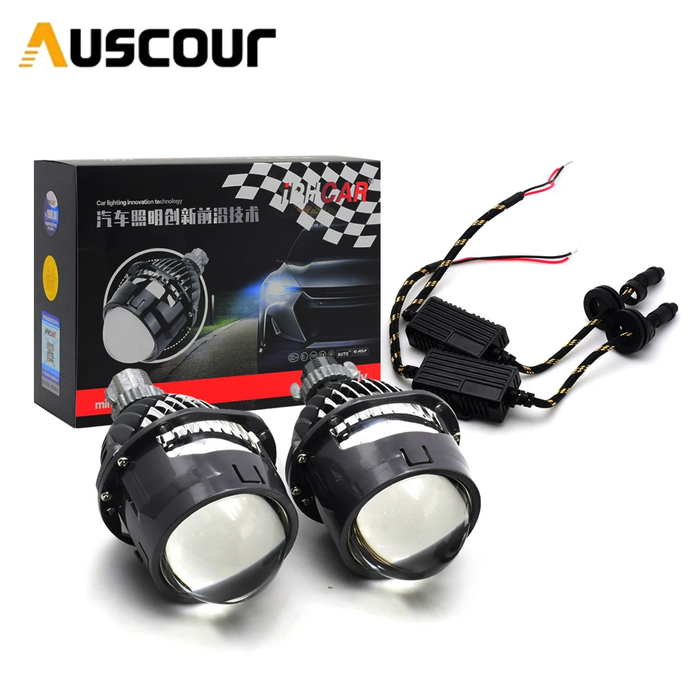 Car Headlights Retrofit Double Reflector 55W 3inch Bi-LED