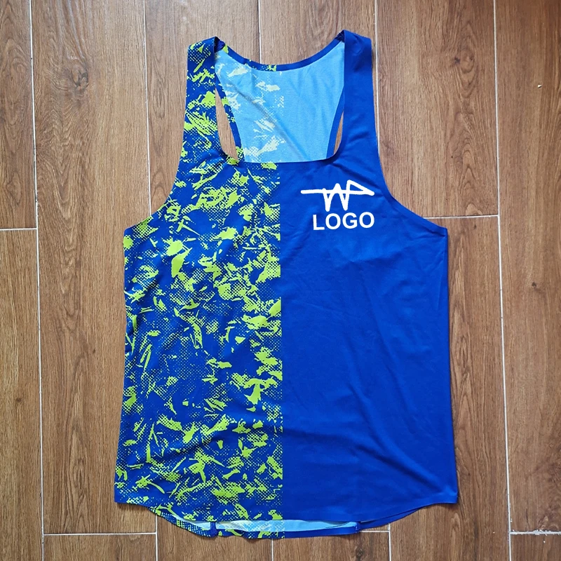 마라톤 나뭇잎 남자 빠른 실행 속도 정장 다이아몬드 리그 러닝 조끼 전문 운동 선수 트랙 필드 Singlet 사용자 정의|탱크 ...